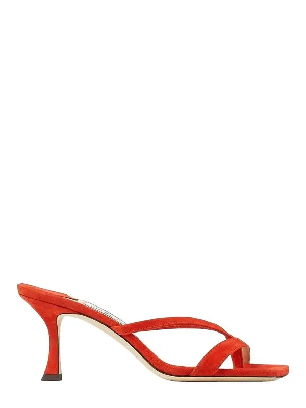 Manolo Blahnik High-heeled Open-toe Sandals With Lace Detail - Red