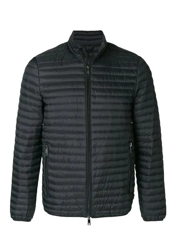 Emporio Armani Padded Zip-up Jacket - Black
