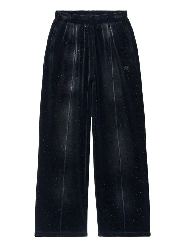 Alexander Wang Distressed Velour Sweatpants - Grey