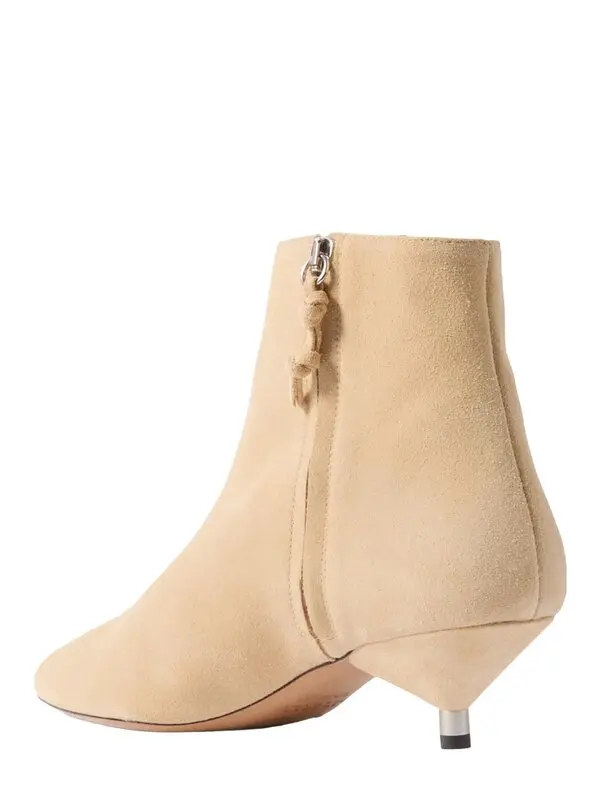 Isabel Marant Étoile Eana Pointed Toe Zip Up Ankle Boots - Beige