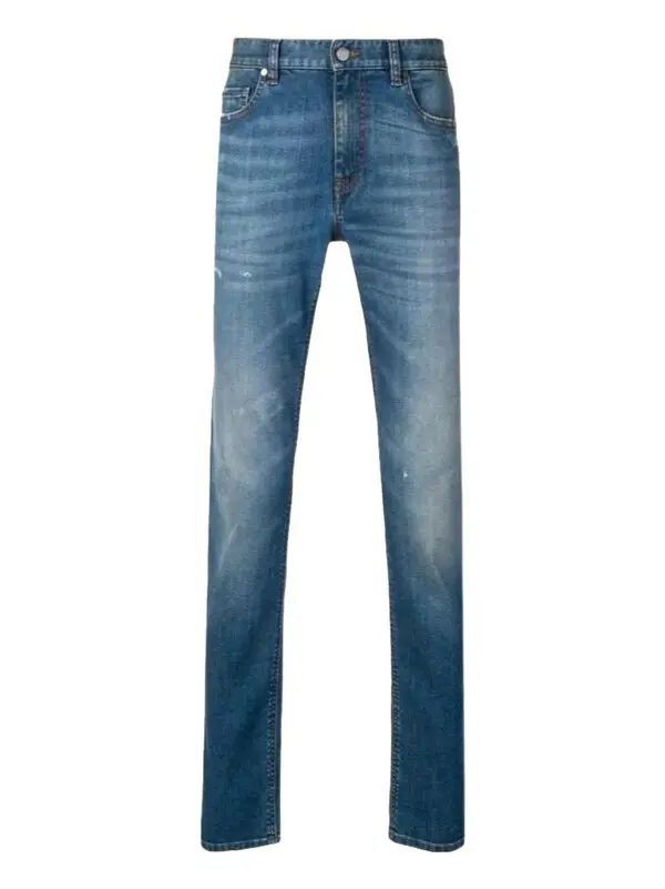 Zegna Mid-waist Slim-fitting Jeans - Blue