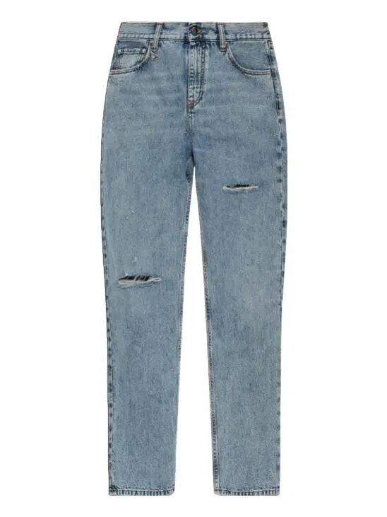 Amiri Distressed Knee-detail Jeans - Gray