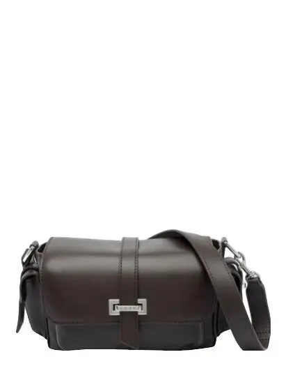 Hogan Leather Shoulder Bag - Black