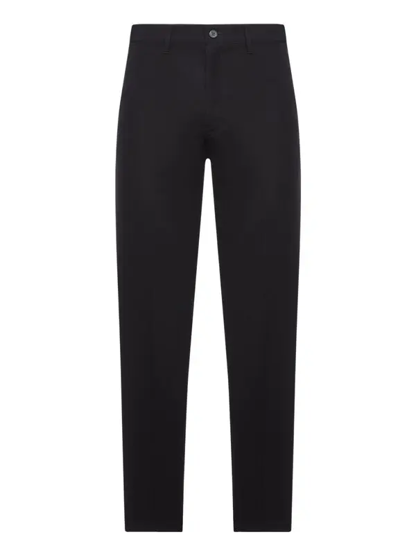 Prada Logo Plaque Pleated Trousers - Black