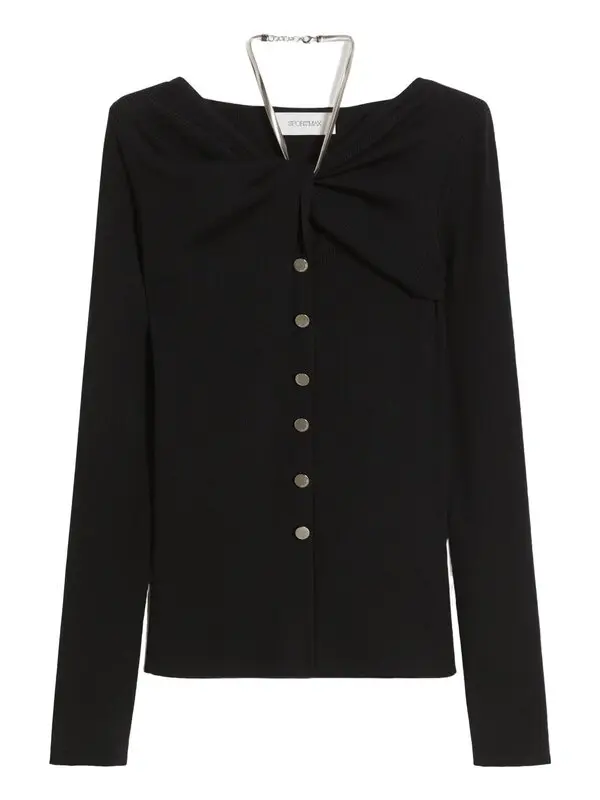 Sportmax Chain Detail Cardigan - Black