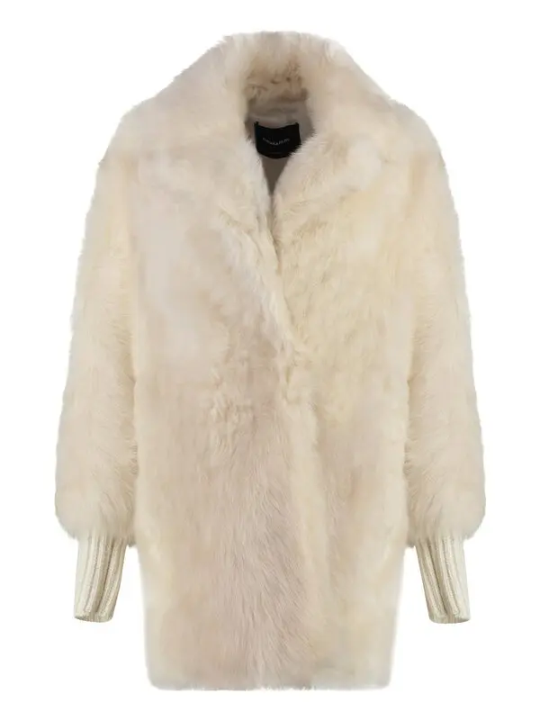 Fabiana Filippi Single-breasted Coat With Sequin Details - Beige