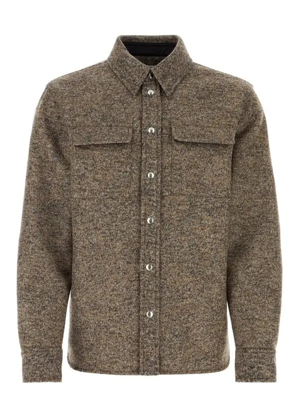 Bottega Veneta Long-sleeve Wool Shirt - Gray