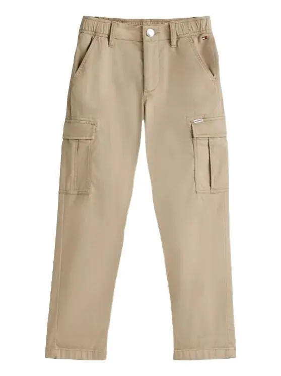 Tommy Hilfiger Cargo Trousers With Elasticated Waistband - Light Brown