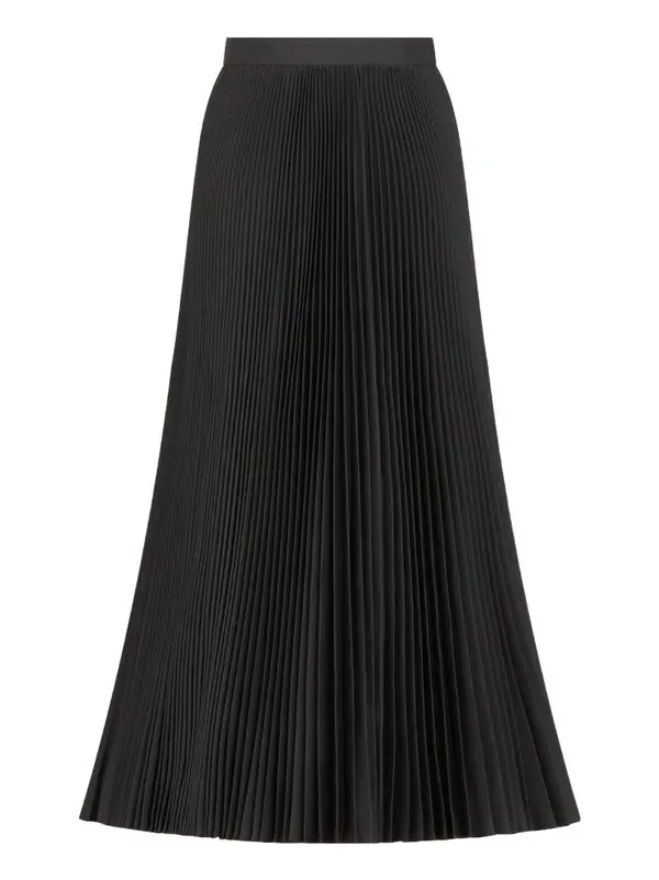 Dior Pleated Mid-length Skirt - Black