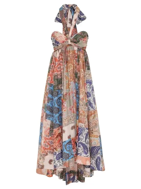 Zimmermann Devi Halterneck Maxi Dress - Multicolor