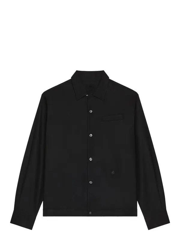 Givenchy 4g Detailed Long-sleeved Shirt - Black