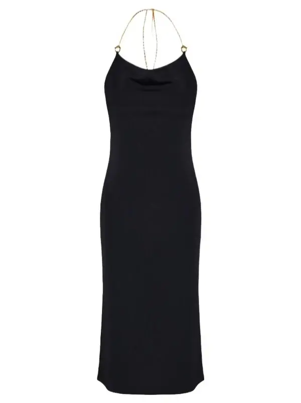 Bottega Veneta Chain Detailed Midi Dress - Black