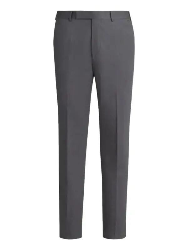 Zegna Tailored Logo Trousers - Black