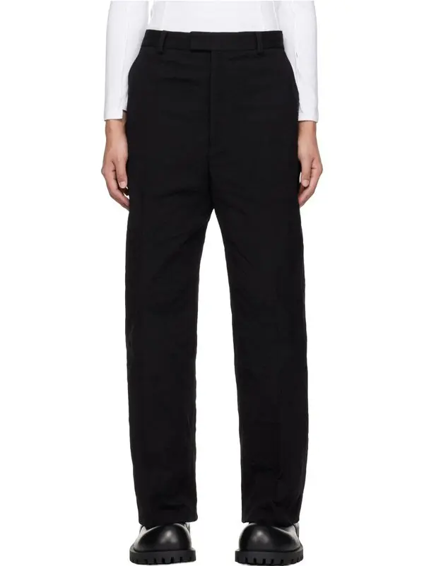 Vetements Metallic Pleated Slim-fit Trousers - Black