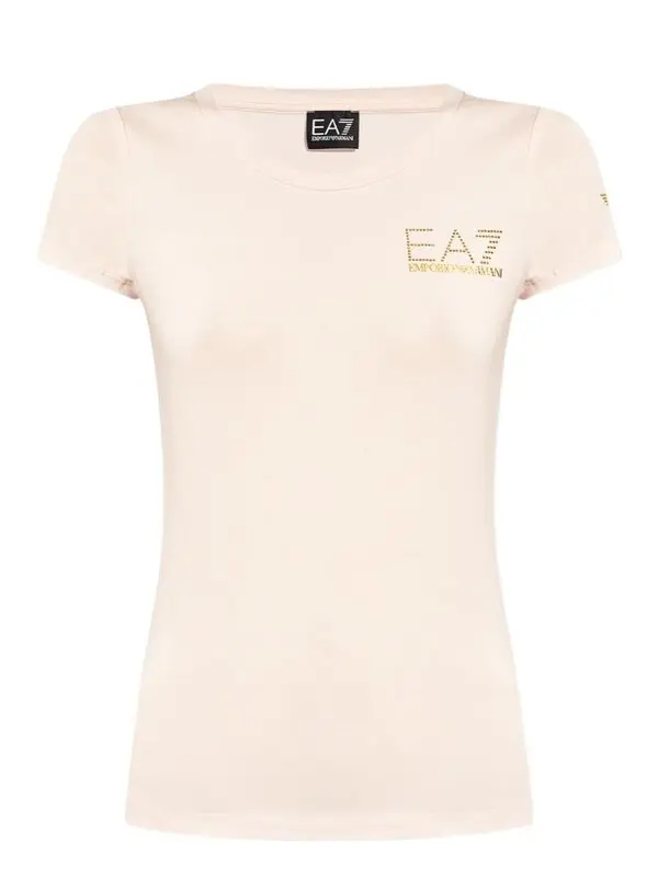 EA7 Rhinestone Logo T-shirt - White