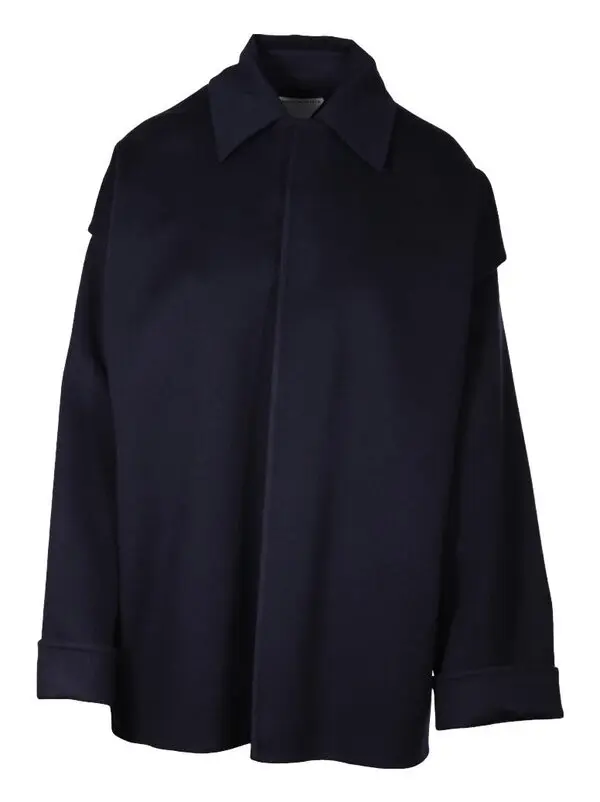 Bottega Veneta Oversized Buttoned Coat - Black