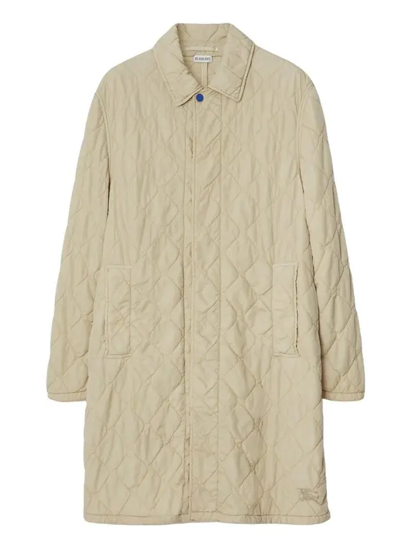 Burberry Mid-length Quilted Coat - Nude