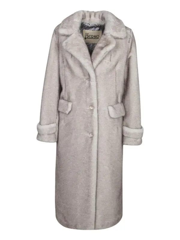 Herno Notched Lapel Coat - Gray
