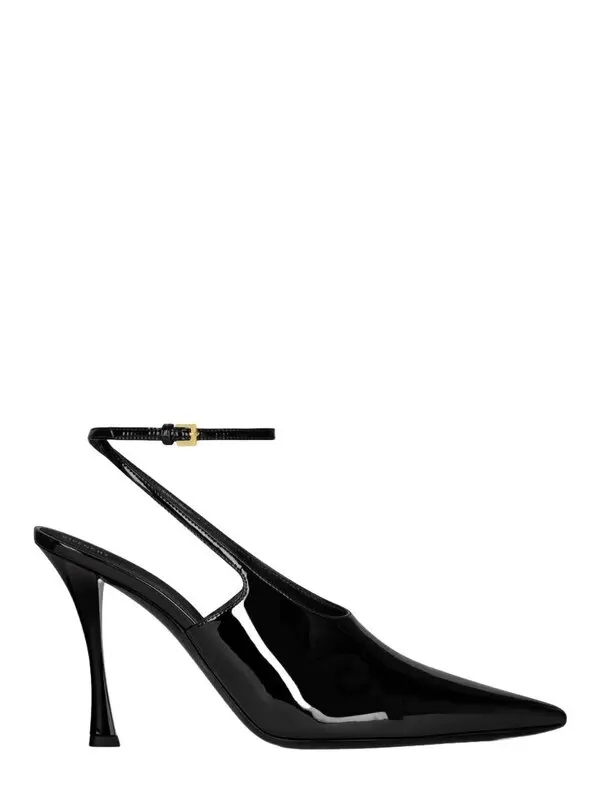 Givenchy Slingback Pointed-toe Pumps With Ankle Strap - Black