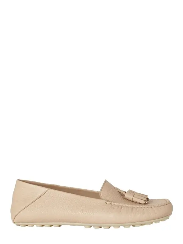 Loro Piana Tassel Detailed Round Toe Loafers - Natural Light Camel Color