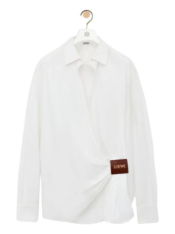 Loewe Draped Shirt With Pleated Details - White