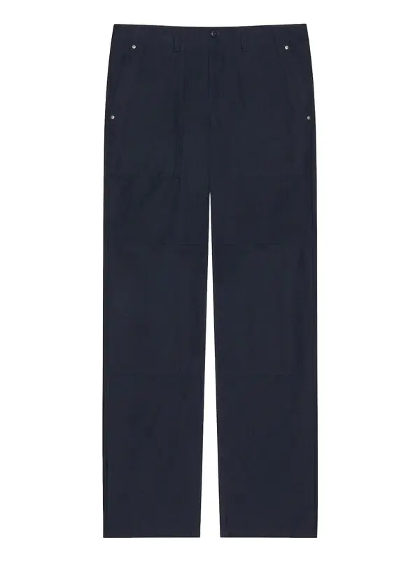Givenchy Straight-leg Pants With Metal Details - Night Blue