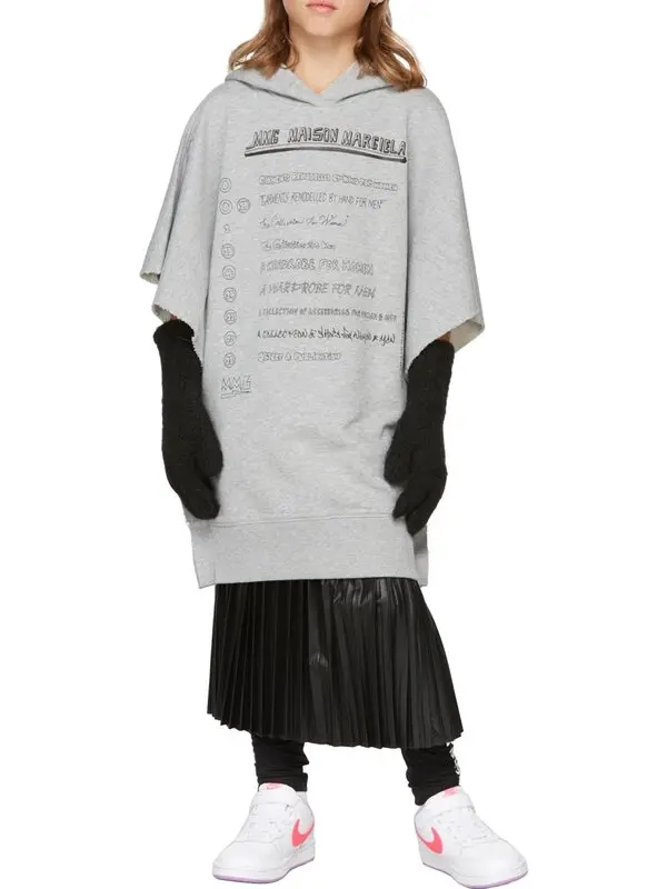 MAISON MARGIELA Sleeveless Logo Hoodie - Grey