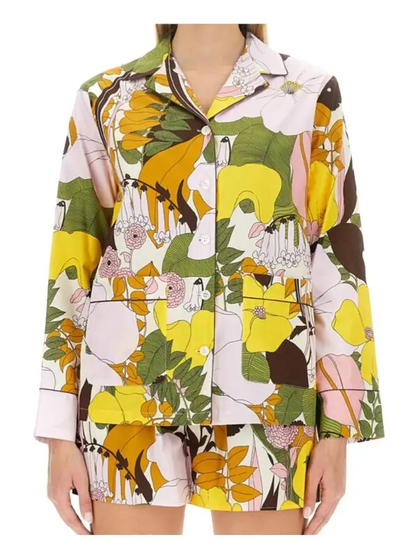 La DoubleJ Floral Print Button-up Blouse - Multicolour