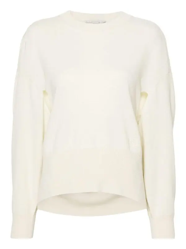 Stella McCartney Long-sleeved Crewneck Pullover - White