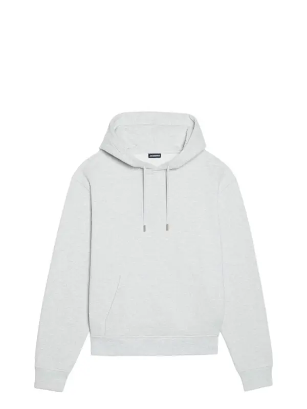 Jacquemus Logo Embroidered Drawstring Hoodie - White