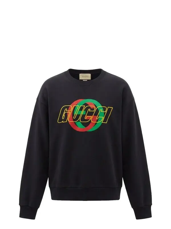 Gucci Interlocking Double G Logo Sweatshirt - Black