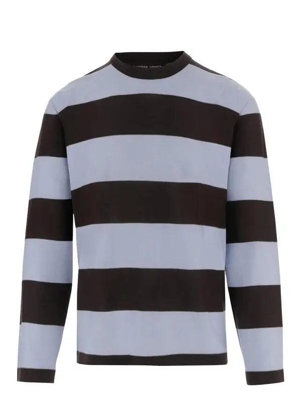 Bottega Veneta Oversized Striped Knitted Sweater - Gray