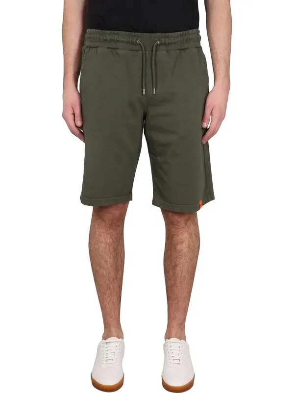 Aspesi Drawstring Shorts With Fringed Hem - Black