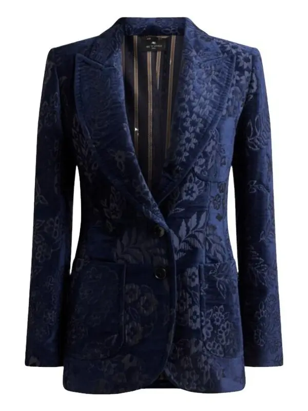 Etro Chenille Jacquard Blazer - Black