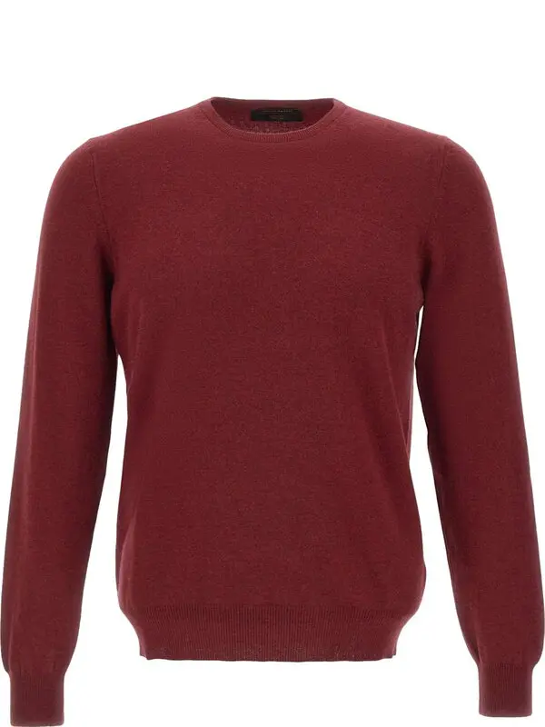 GRAN SASSO Long-sleeve Crew Neck Sweater - Red