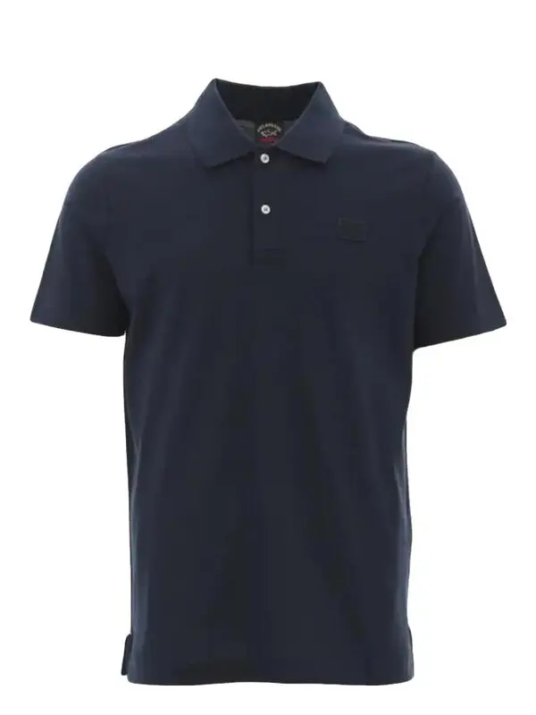 PAUL  SHARK Logo Details Polo Shirt - Black