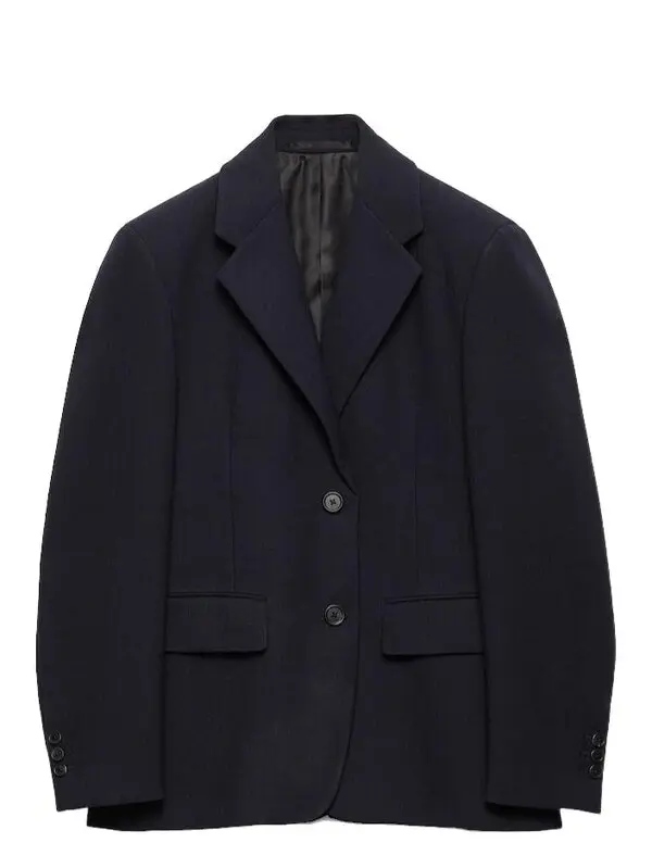 Prada Single-breasted Tailored Blazer - Navy Blue
