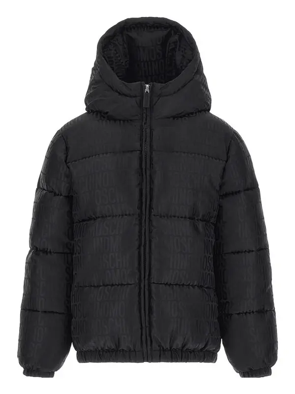 Moschino Jacquard Hooded Jacket - Black