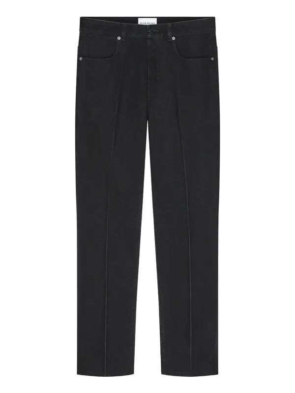 Givenchy Straight Fit Jeans With Crease Effect - Black