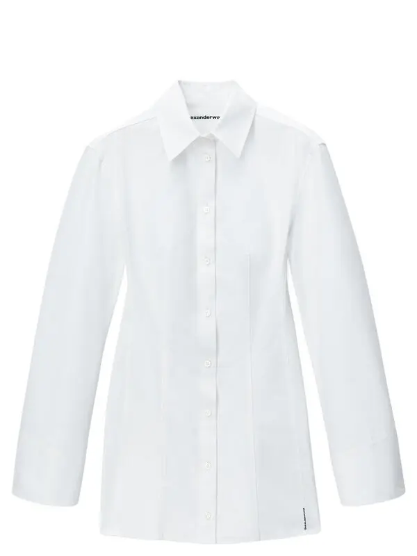 Alexander Wang Long Sleeve Shirt Dress - White