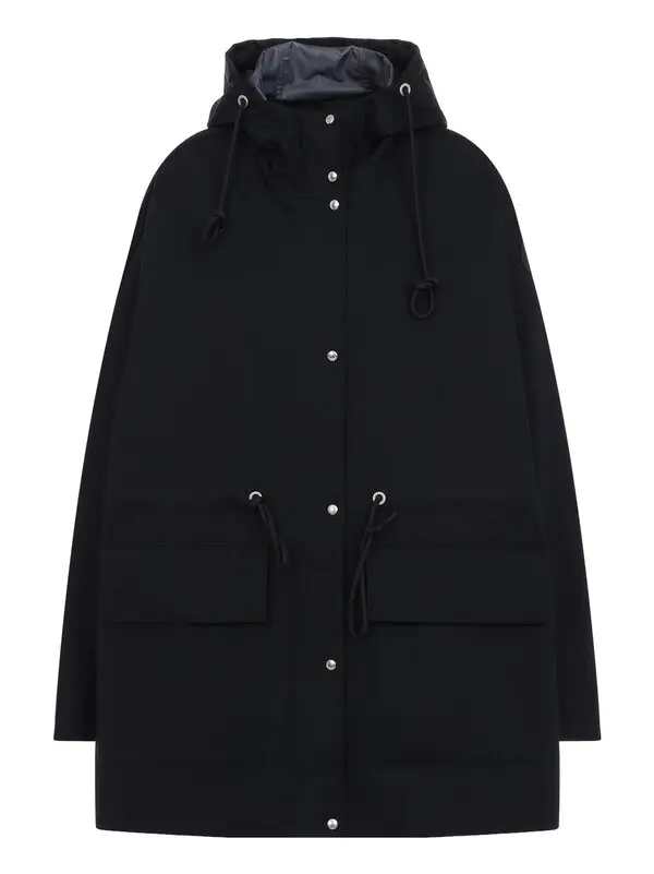 Moncler Gaillon Hooded Parka Jacket - Midnight Blue