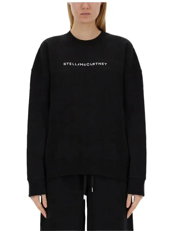 Stella McCartney Crewneck Sweatshirt With Logo - Black