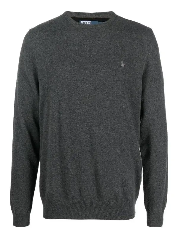 Polo Ralph Lauren Knitted Jumper With Embroidered Logo - Black