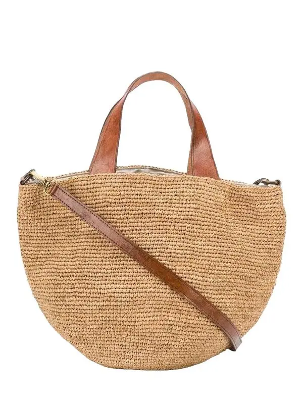 IBELIV Mirozy Woven Top Handle Bag - Nude