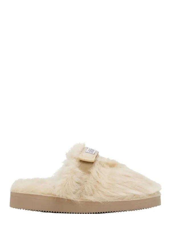 Suicoke Shearling Slippers - Light Tan