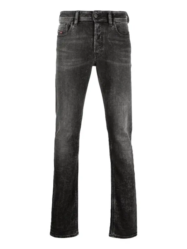 DIESEL® Sleenker Distressed Stretch Jeans - Black