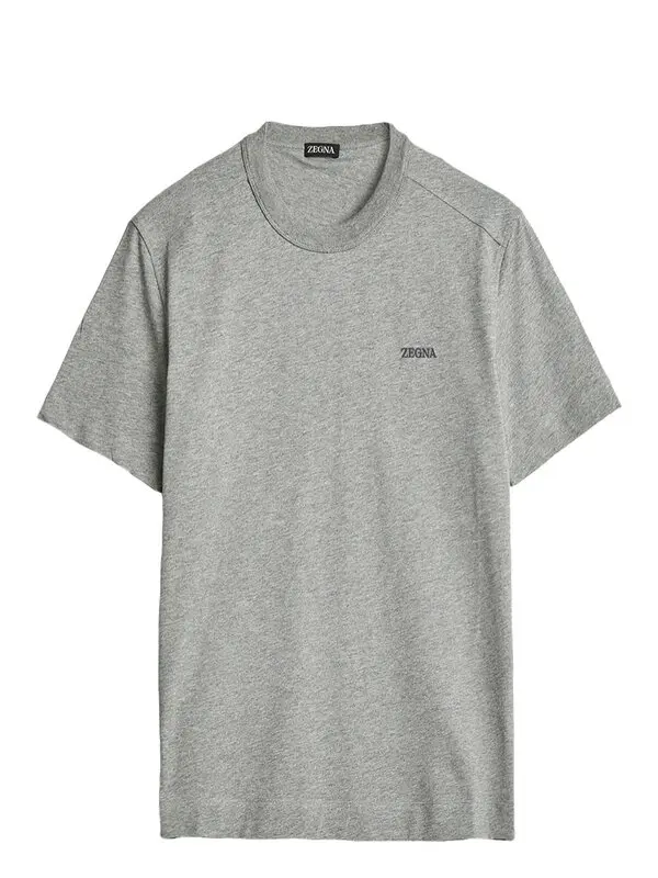Zegna Logo-detail T-shirt - Gray