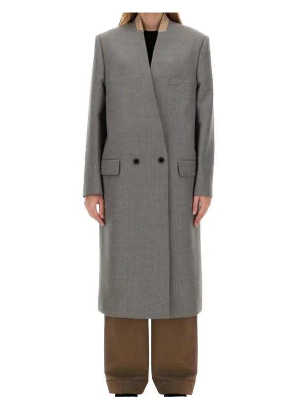 Moschino Double-breasted Coat - Grey