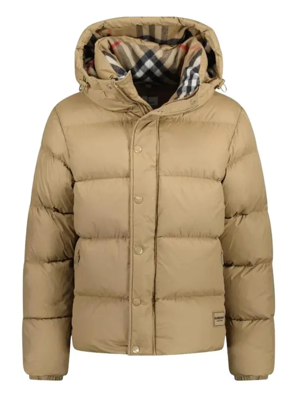 Burberry Quilted Down Jacket With Hood - Camel