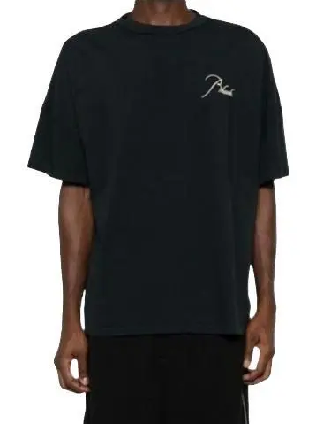 Rhude Signature Logo Casual T-shirt - Black